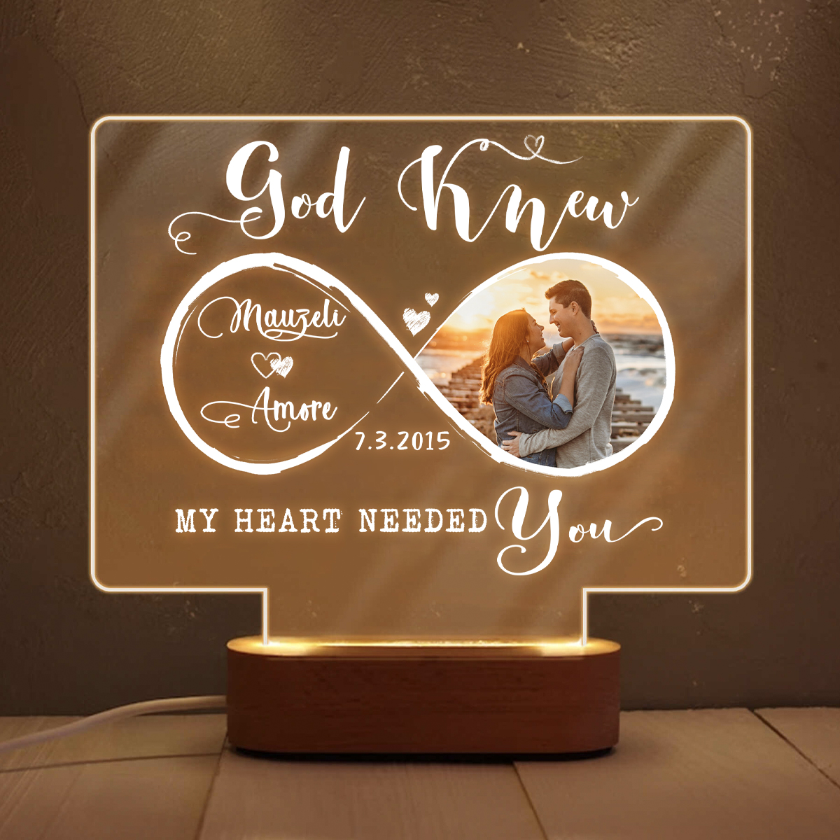Personalized Acrylic Night Light - Best Personalized Gifts For Everyone