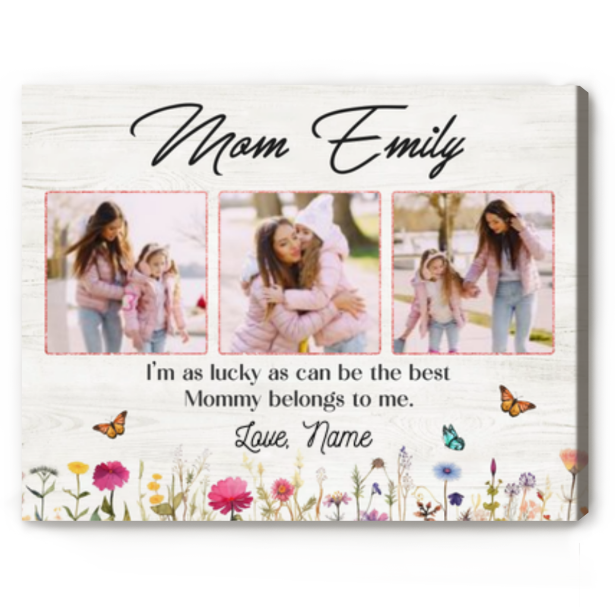Custom Mom Photo Gift Print, Mothers Day Canvas Print, Mothers ...