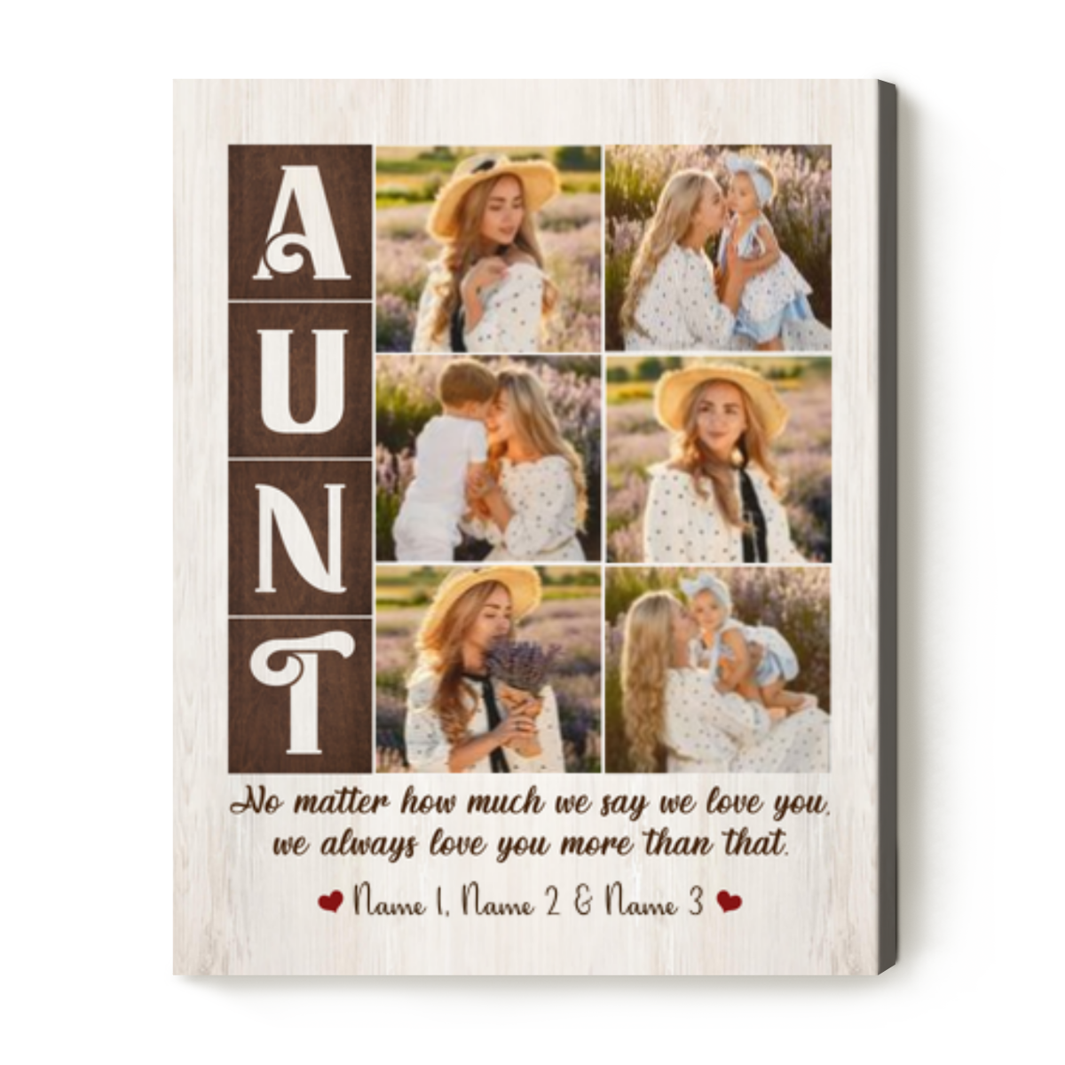Custom Aunt Photo Collage Canvas Print – Aunt Mother’s Day Gifts ...