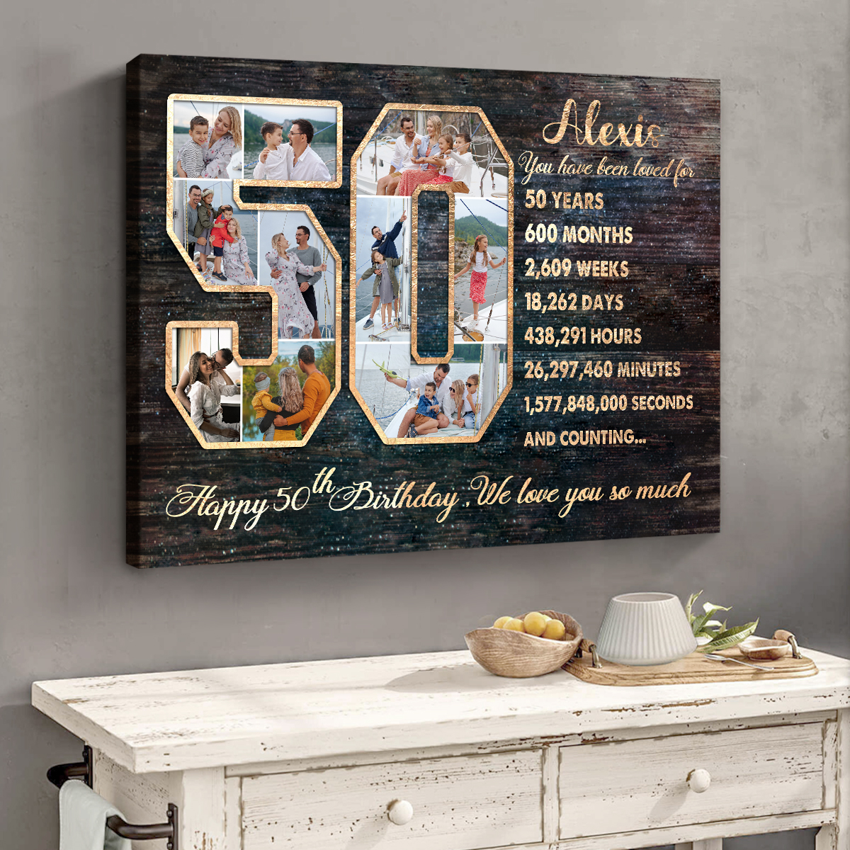 50th Birthday Photo Display