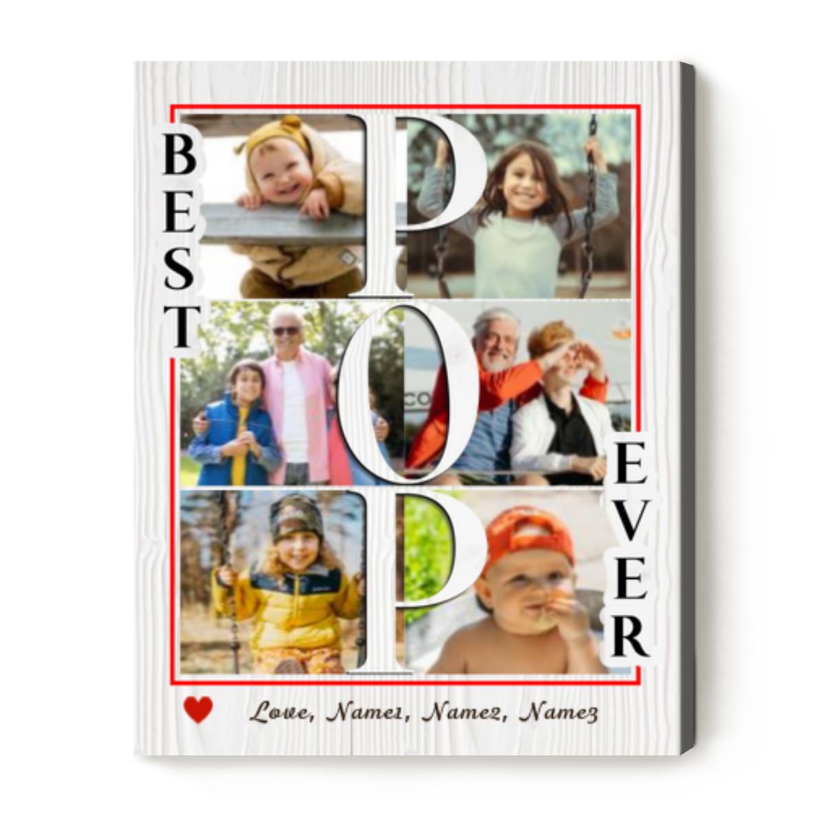 Pops Father's Day Gift, Best Pop Ever Custom Picture Collage Print, Pop ...