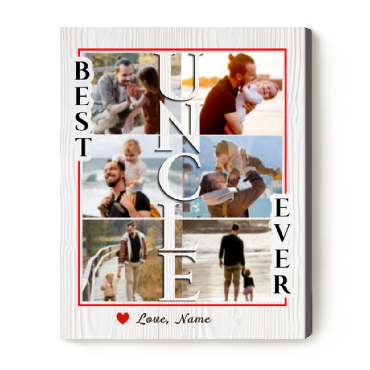 Uncle Christmas Gift, Best Uncle Ever Custom Picture Collage Print ...