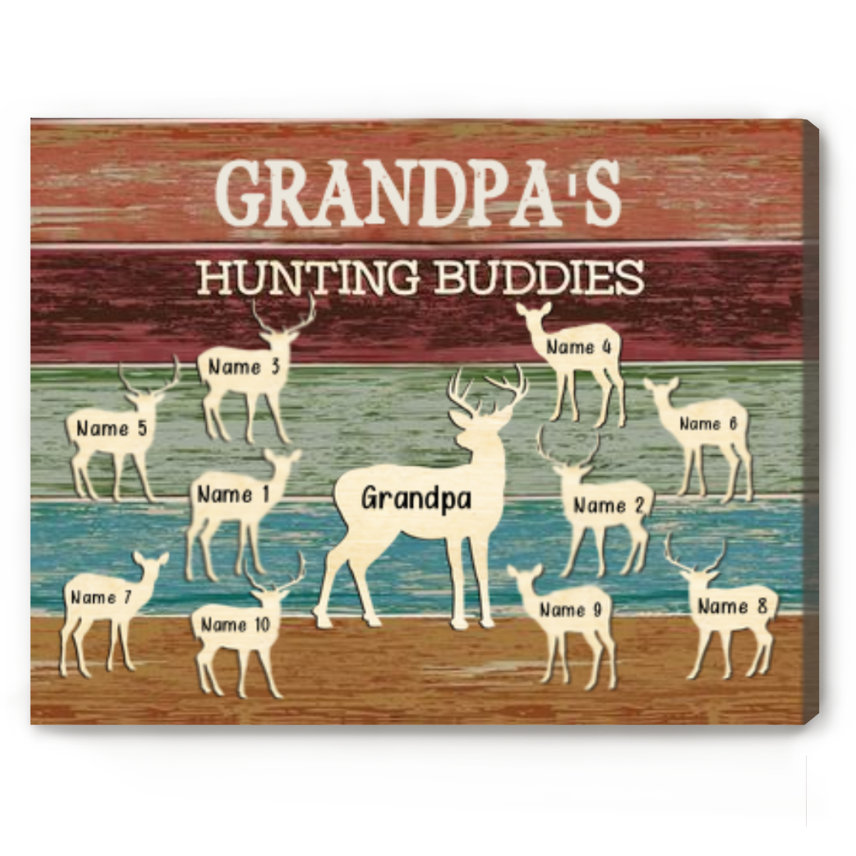 Grandpa’s Hunting Buddies Sign With Name, Christmas Gifts For Hunters ...