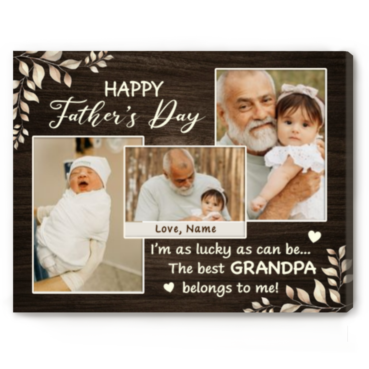 New Grandpa Father's Day Gift, I'm As Lucky As Can Be Best Grandpa ...