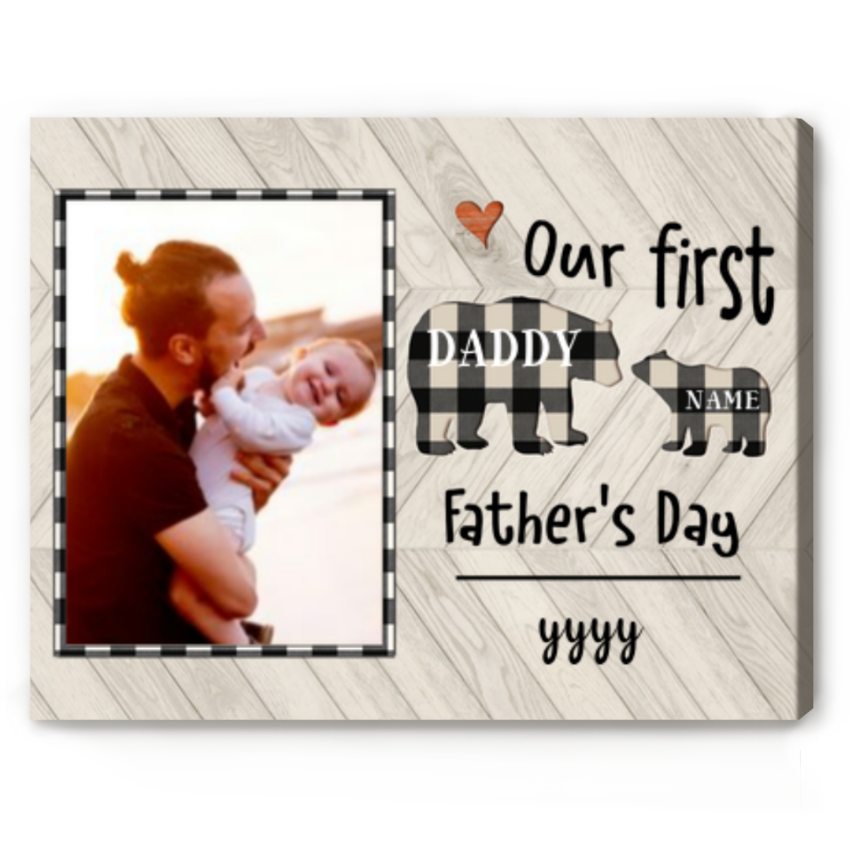 Personalised 1st Father's Day Gift, Daddy Bear First Father's Day ...