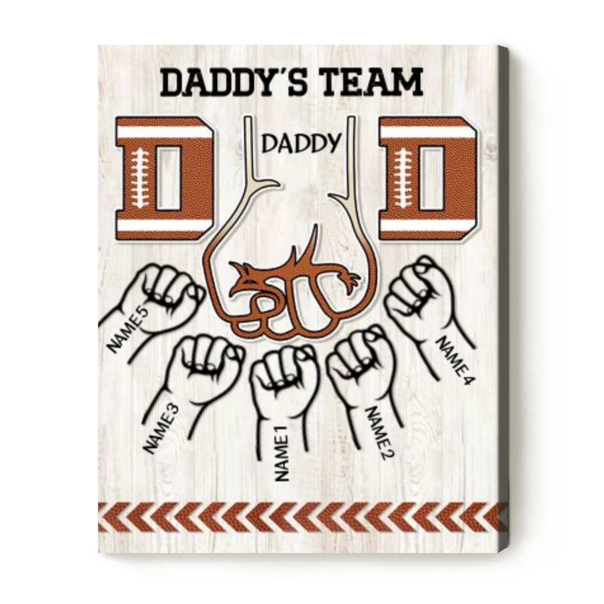 Father's Day Football Gifts, Custom Fist Bump Football Dad Sign With ...