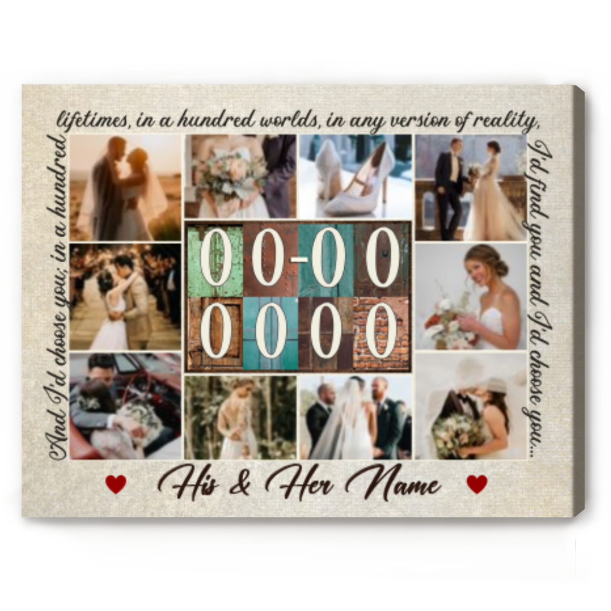 Photo Collage Canvas 16 For Couple - The Gift Of A Memory | Personal ...