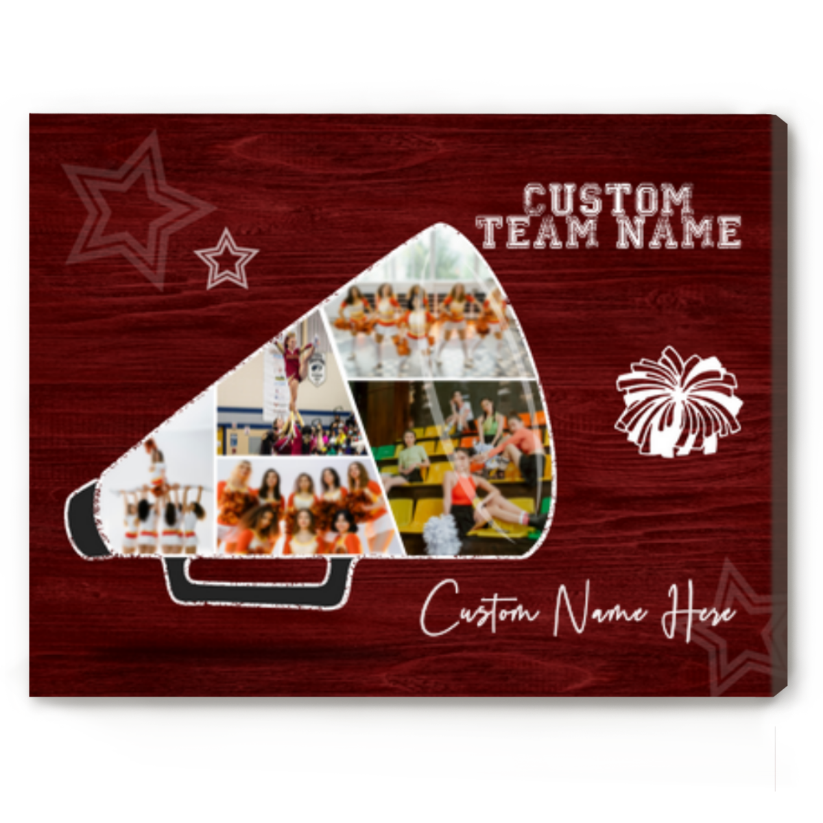 Custom Cheerleader Photo Collage Canvas, Cheer Senior Night Gift ...