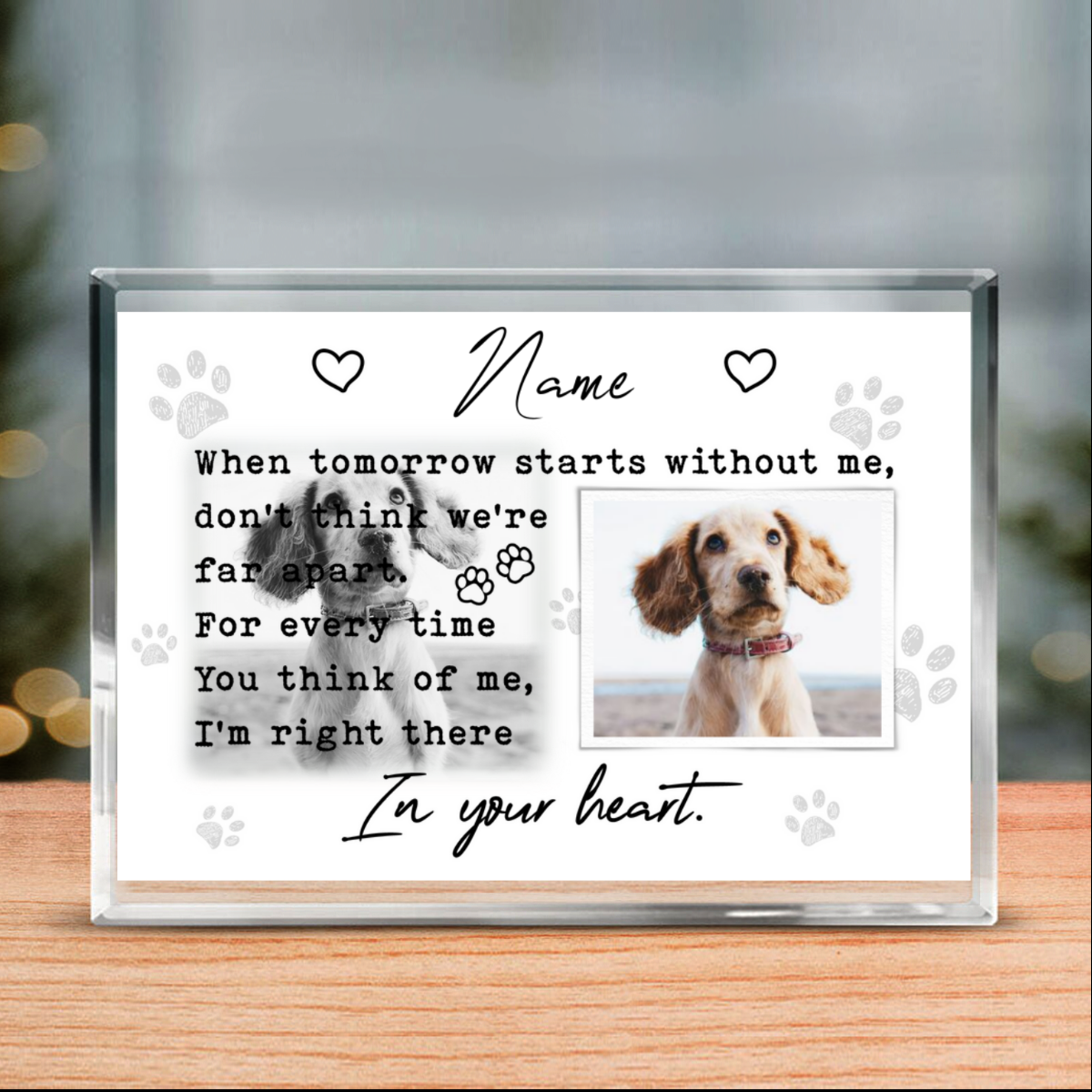 Custom Acrylic Dog Portraits Block, Personalized Picture Of My Dog ...