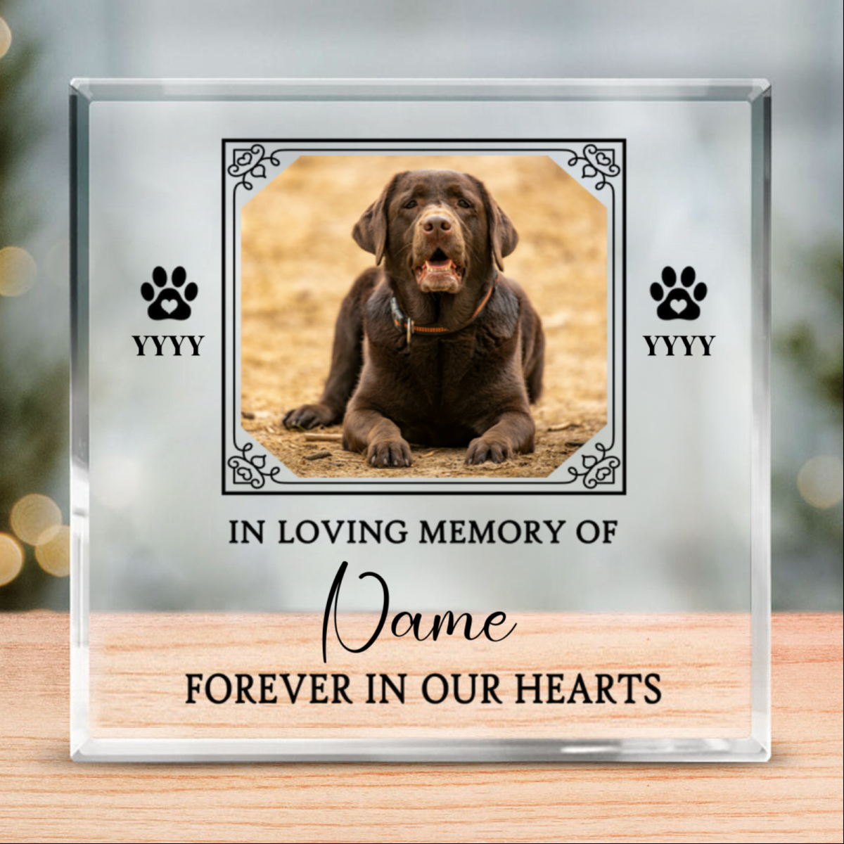 Custom Dog Memorial Plaque With Photo, Pet Loss Gifts For Pet Owners ...