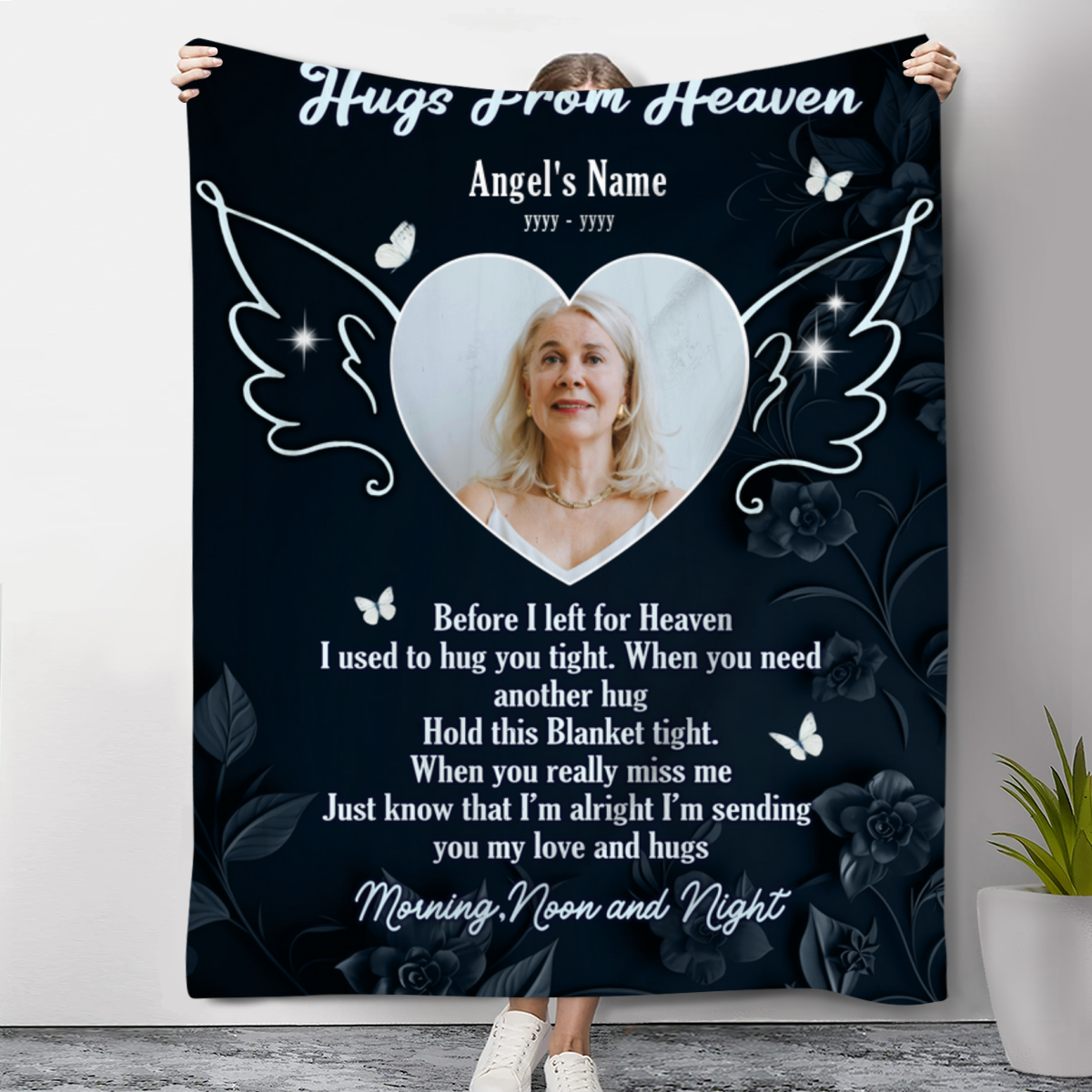 Personalized Remembrance Photo Blanket, Remembrance Memorial Blankets ...