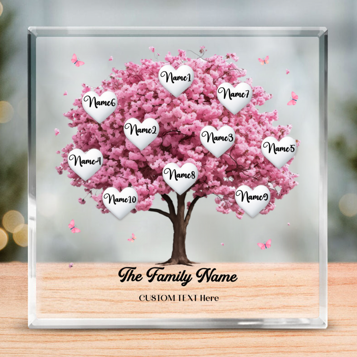 For Living Room Custom Name Family Tree Wall Decal Desktop Ornament