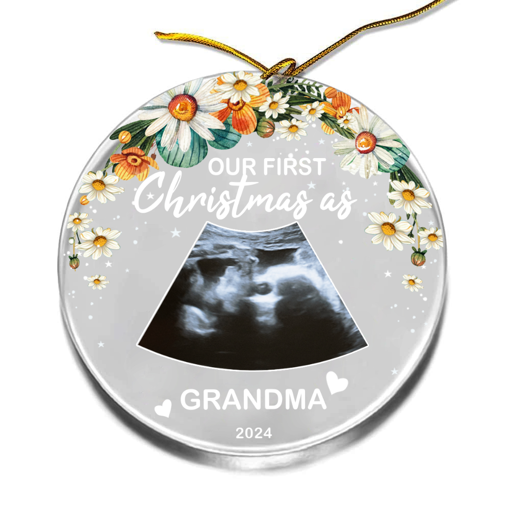 First Christmas As Grandma Christmas Ornament, Personalized Grandma ...