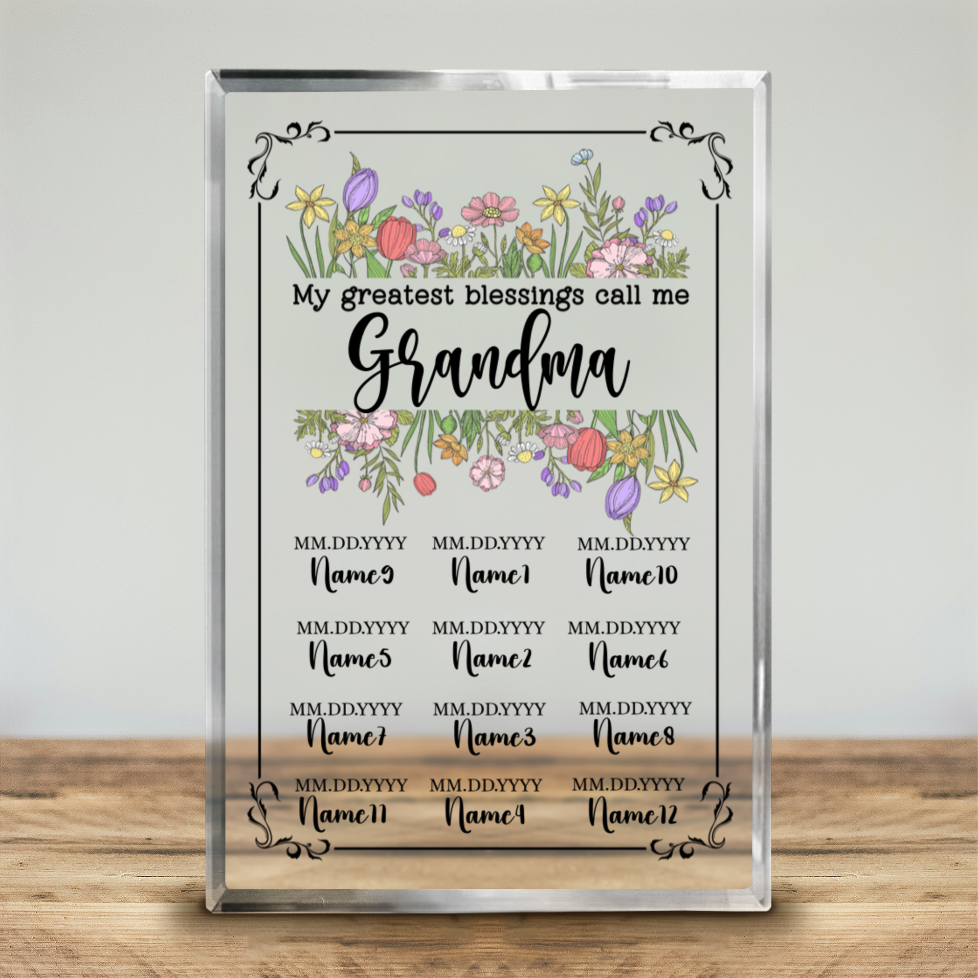 Personalized Grandchildren Name Acrylic Block, My Greatest Blessings ...