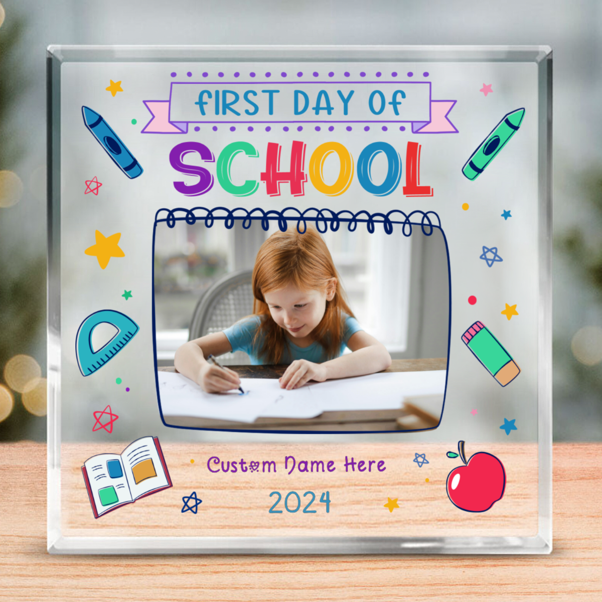 Personalized First Day Of School Picture Acrylic Block, Back To School ...