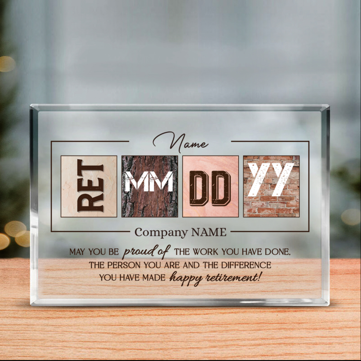 Personalized Retirement Date Acrylic Plaque, Retirement Gifts For ...