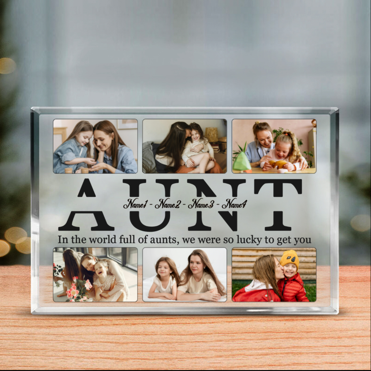 Personalized Aunt Photo Collage Acrylic Plaque, Auntie Gifts From ...