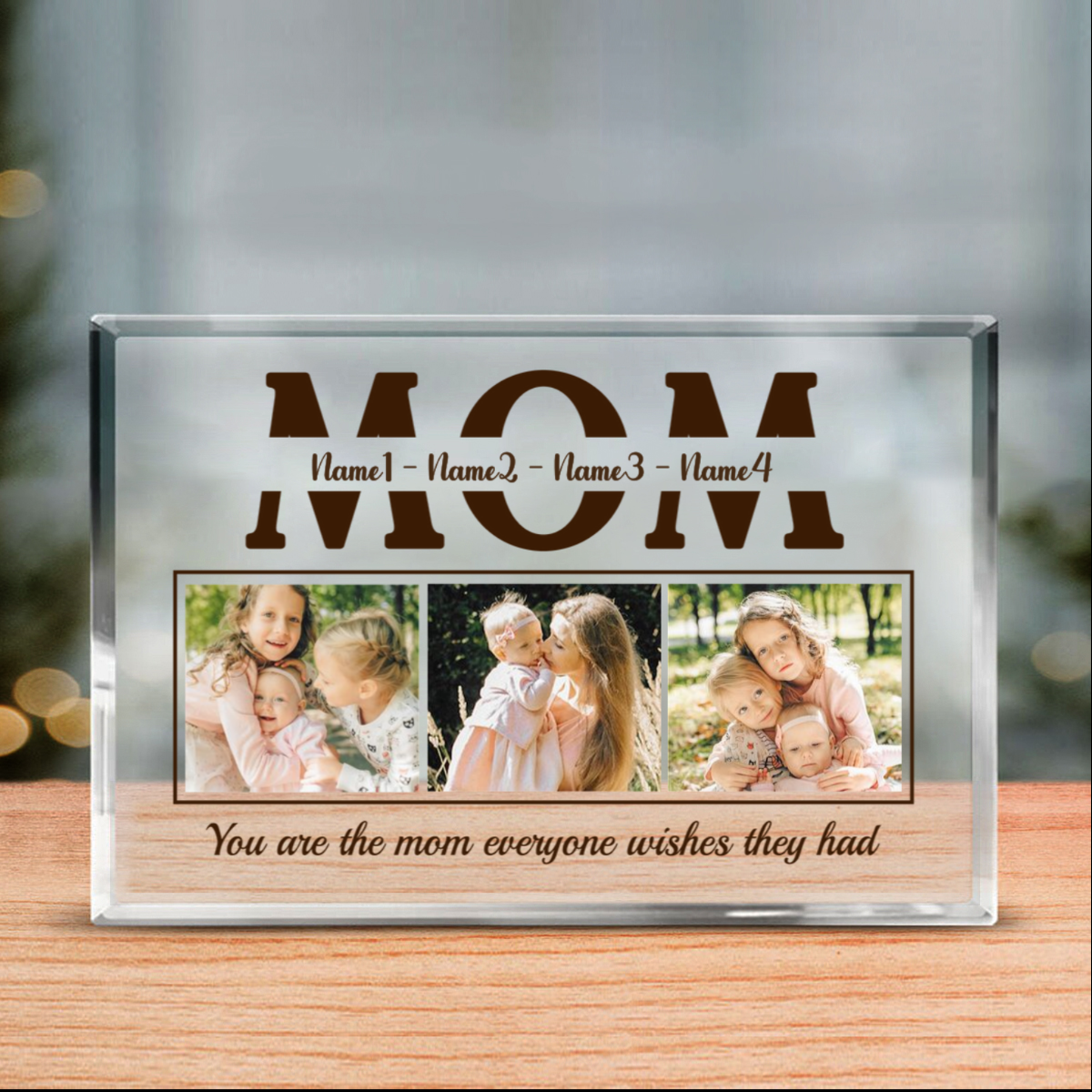Personalized Acrylic Plaque With Photos For Mom, Custom Gift For Mother ...