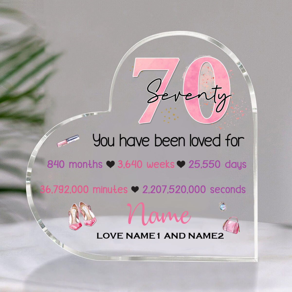 You Have Been Loved For 70 Years Personalized Acrylic Plaque, 70 Years ...