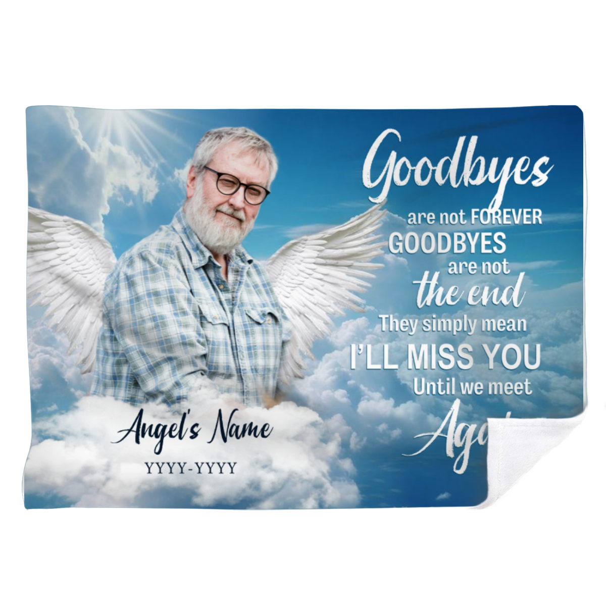 Goodbye Is Not Forever Personalized Remembrance Blanket, Custom Picture ...