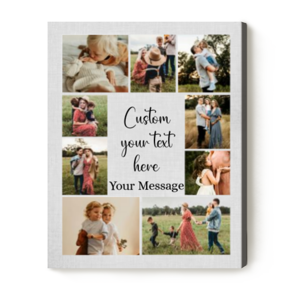 Create Your Own Personalized 9 Photo Collage Canvas Vertical - Best ...