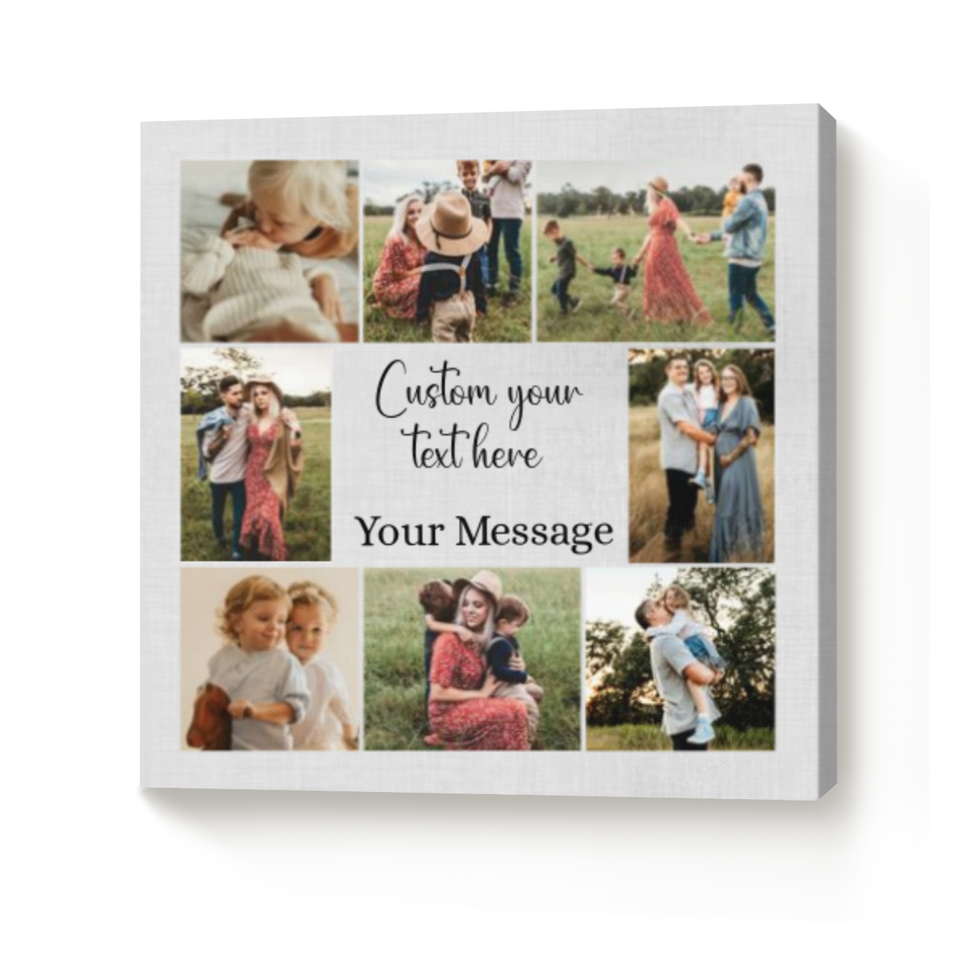 Create Your Own Personalized 8 Photo Collage Canvas Square - Best ...