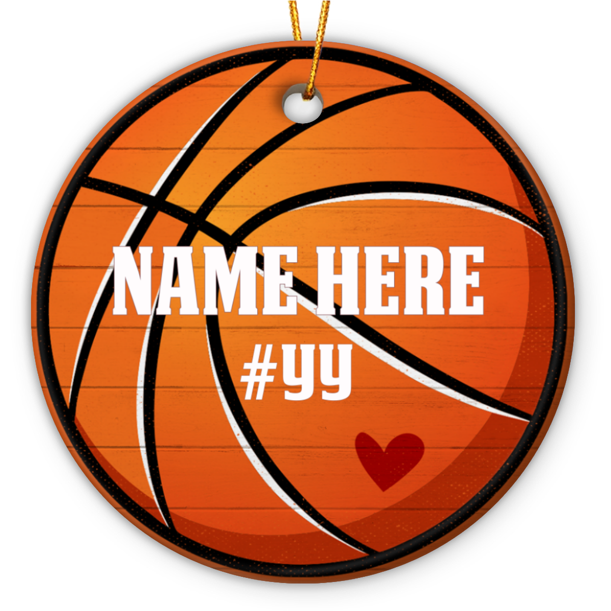 Custom Name Basketball Ceramic Ornament, Basketball Christmas Ornaments ...