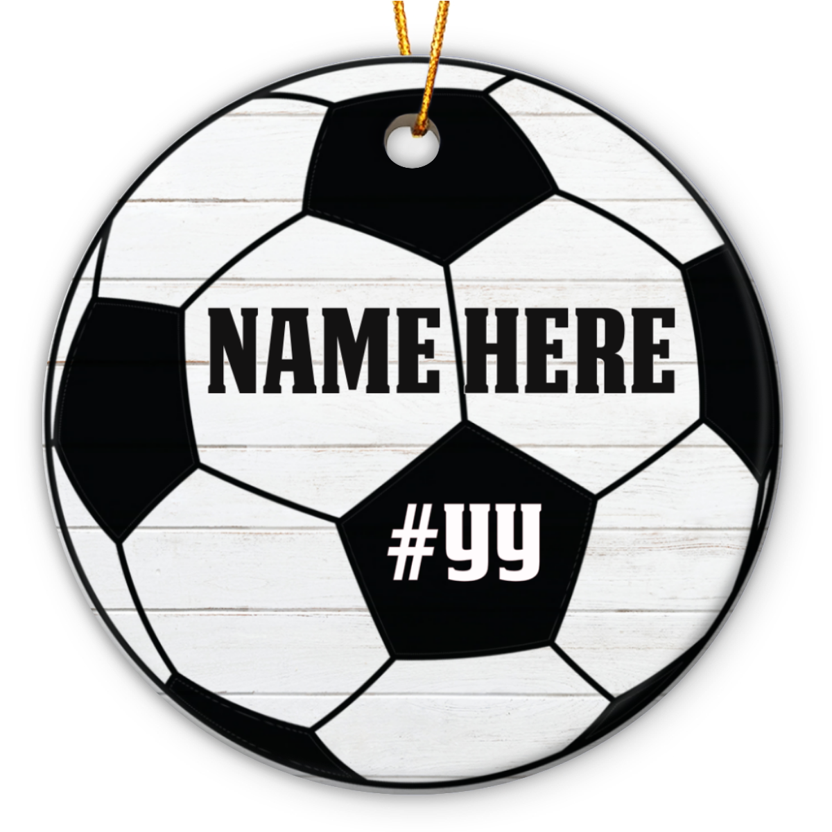 Custom Soccer Name Ornament 2025, Soccer Christmas Ceramic Ornament ...