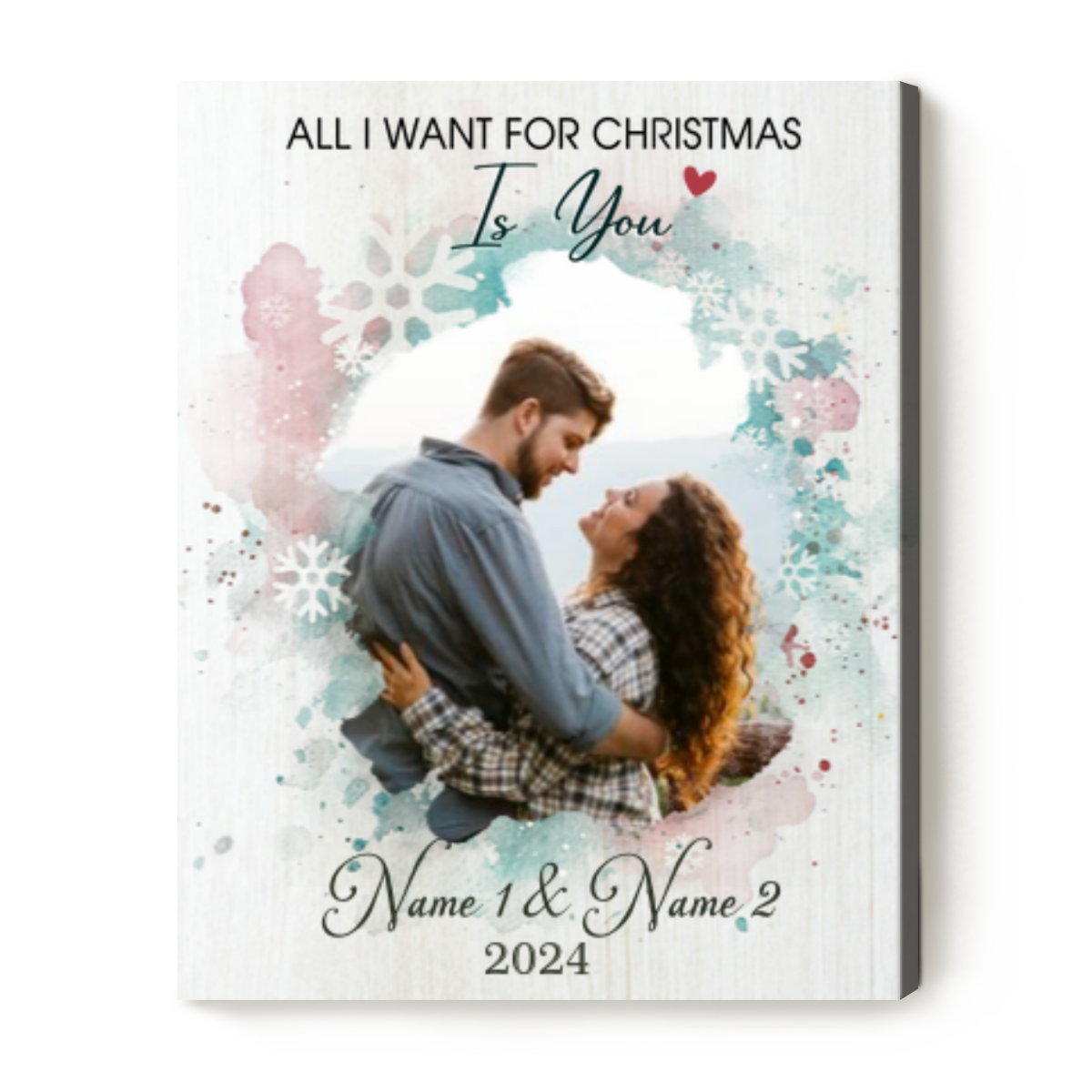 Couples Christmas Personalized Picture Canvas, Christmas Gifts For ...