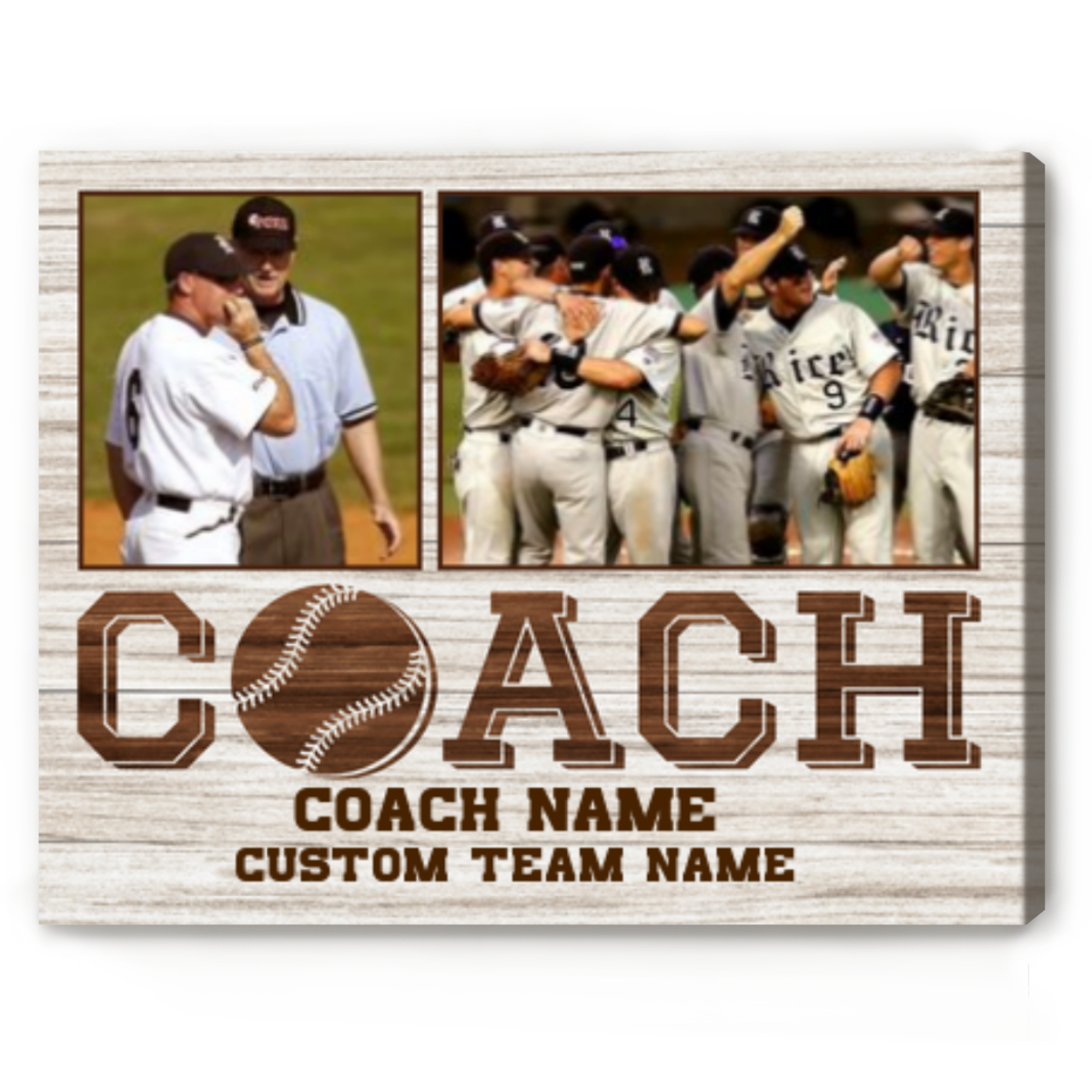Personalized Baseball Coach Gifts, Baseball Coach Custom Picture Canvas ...