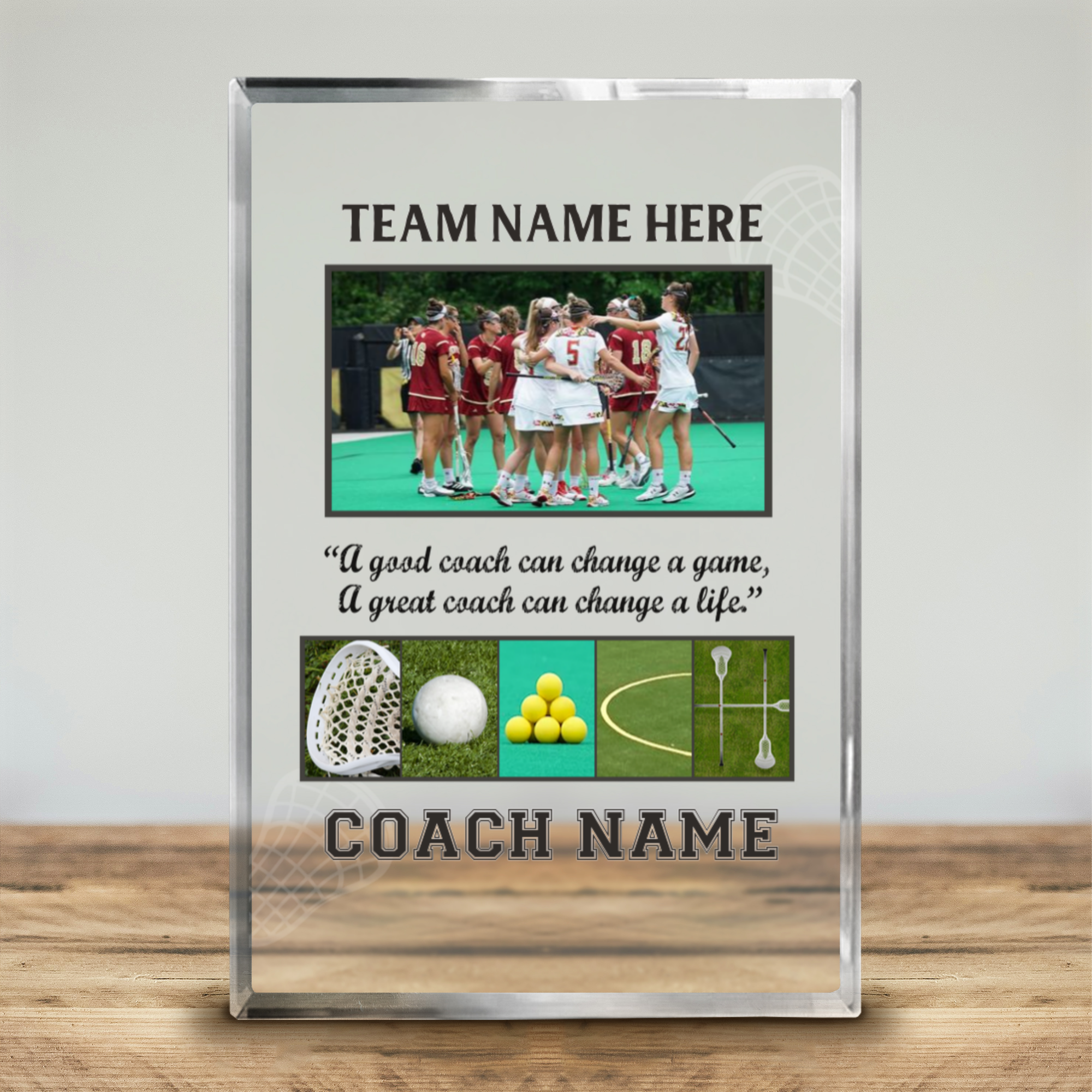 Lacrosse Coach Personalized Picture Acrylic Block, Lacrosse Coach Gift ...