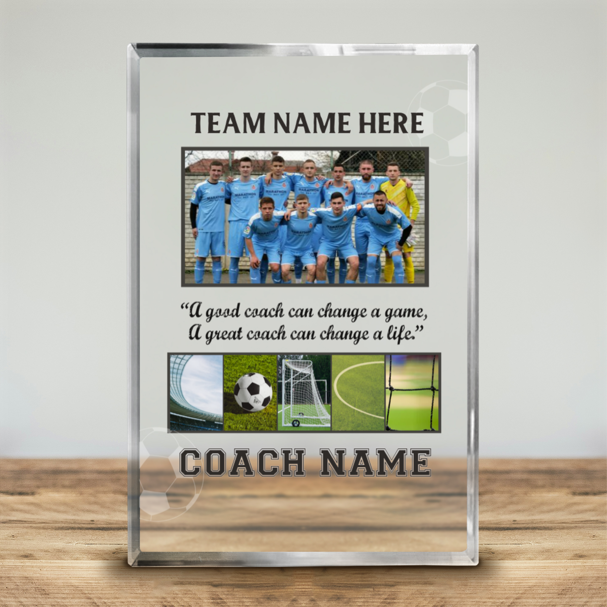Soccer Coach Personalized Picture Acrylic Block, Soccer Coach Thank You ...