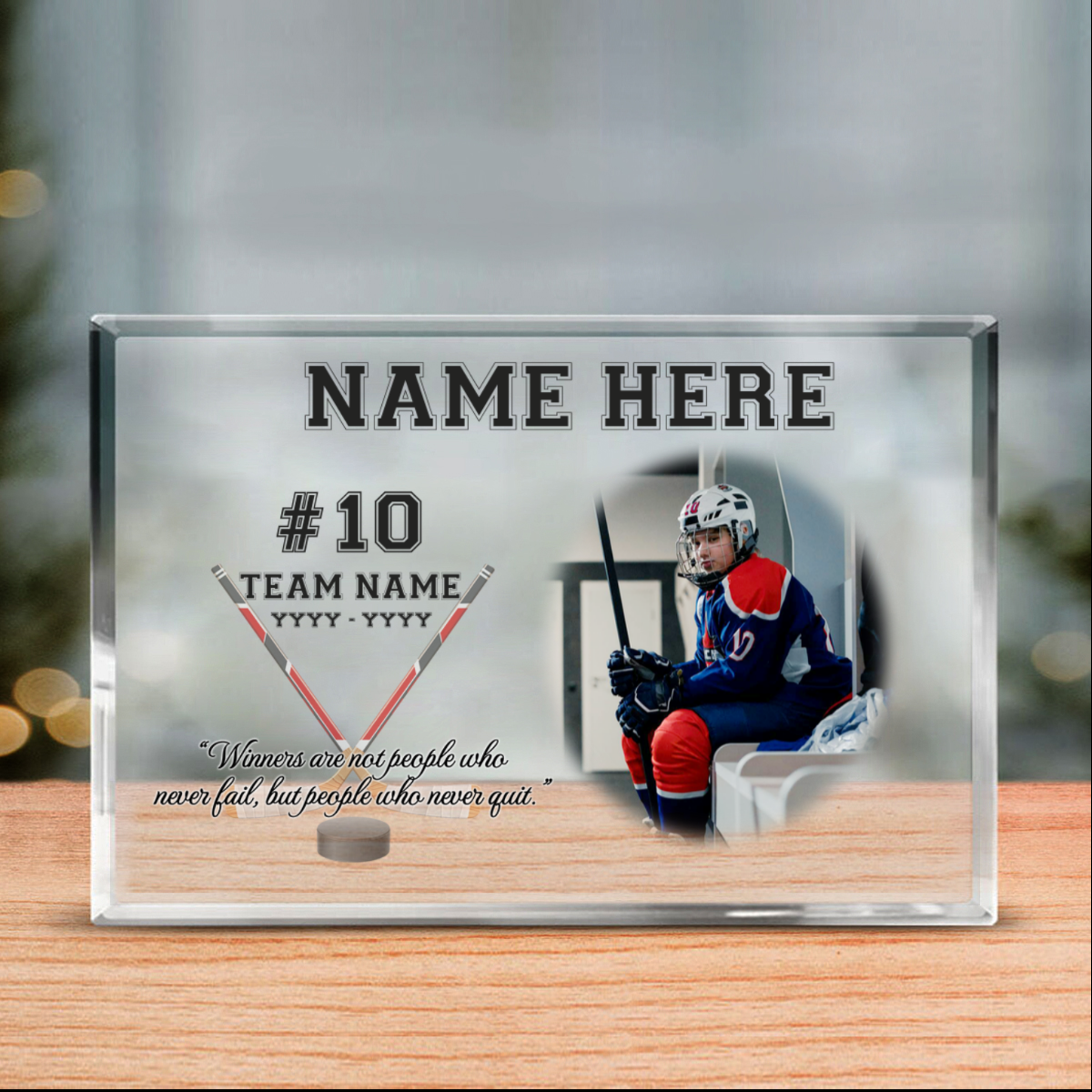 Personalized Ice Hockey Senior Gift, Hockey Player Custom Picture ...