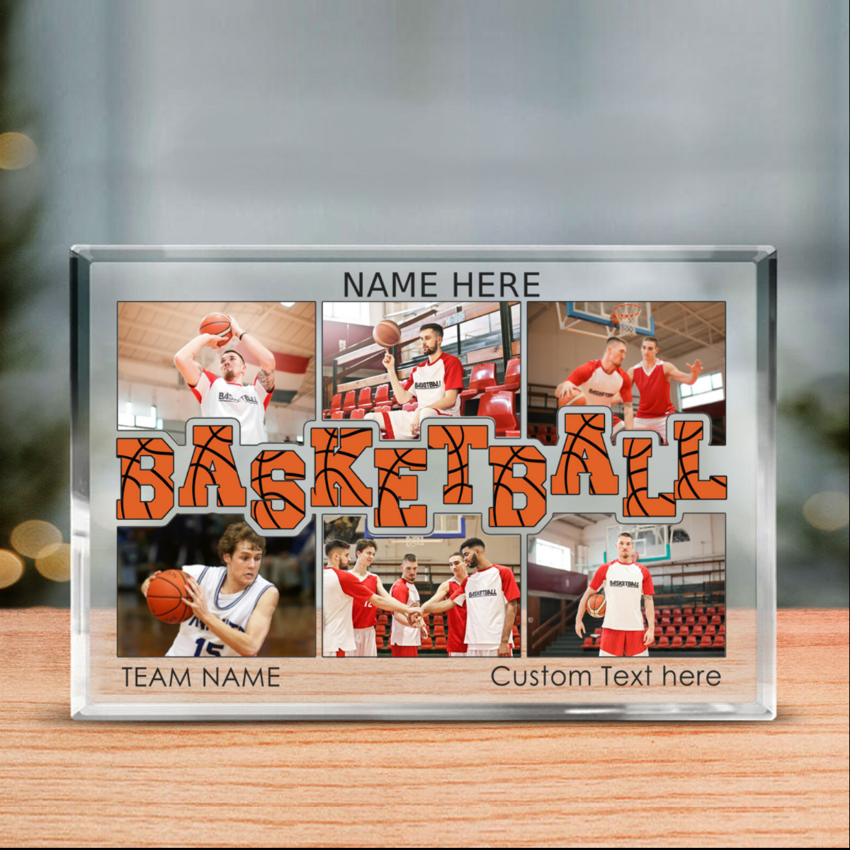 Personalized Basketball Photo Collage Acrylic Block, Senior Gifts For ...