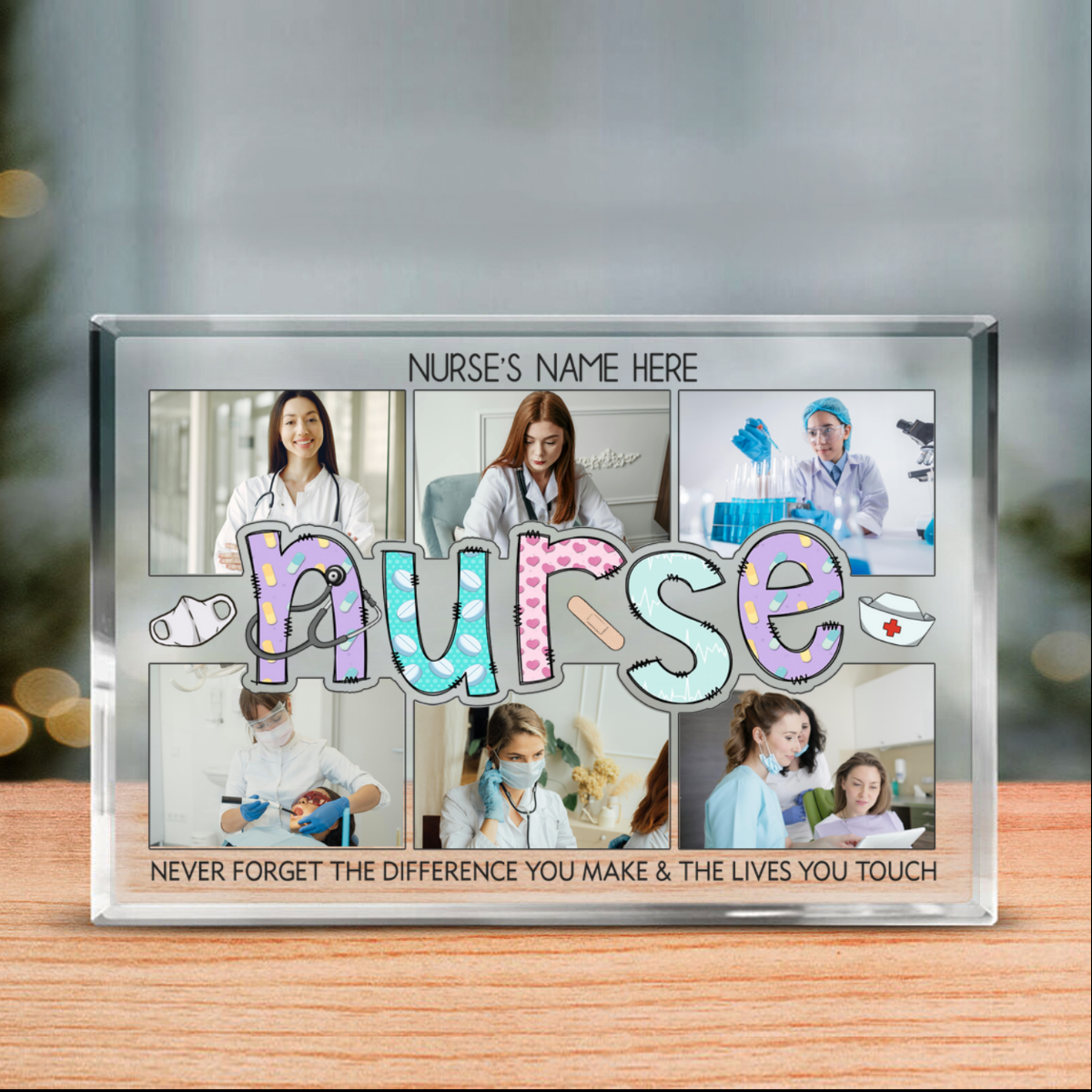 Personalized Nurse Photo Collage Acrylic Block, Nurse Appreciation Gift ...