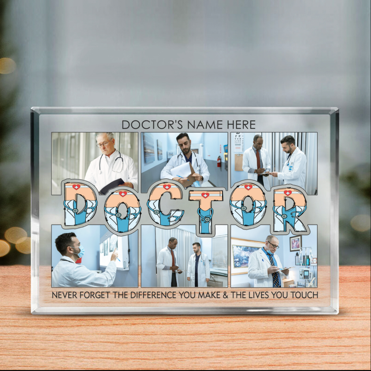 Personalized Doctor Photo Collage Acrylic Block, Gifts For Medical ...