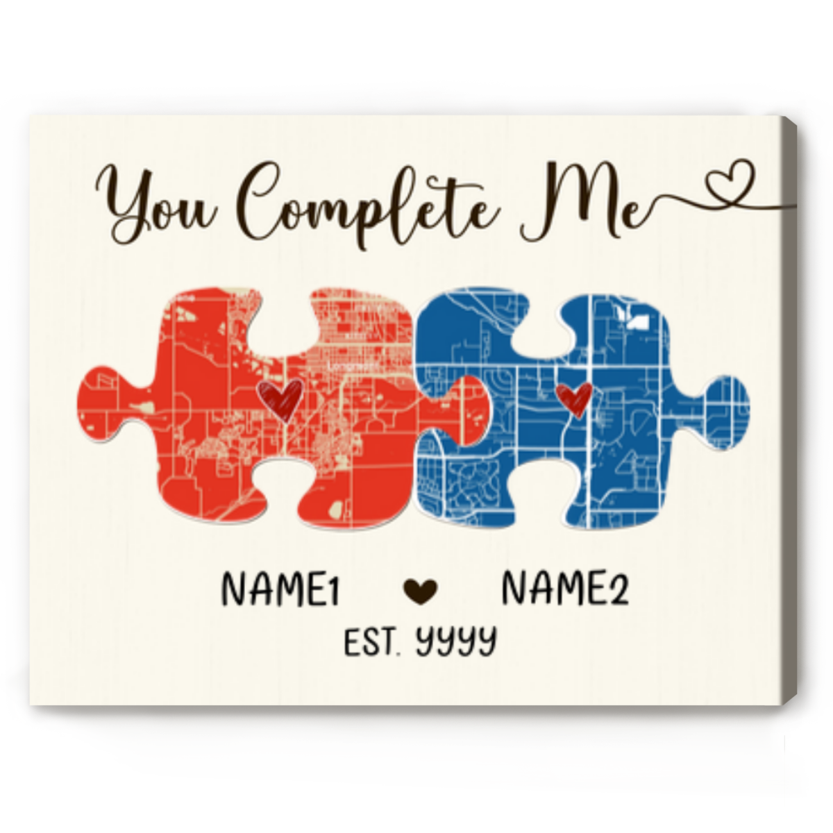 Valentine's Day Gift For Long Distance BF, You Complete Me Custom ...