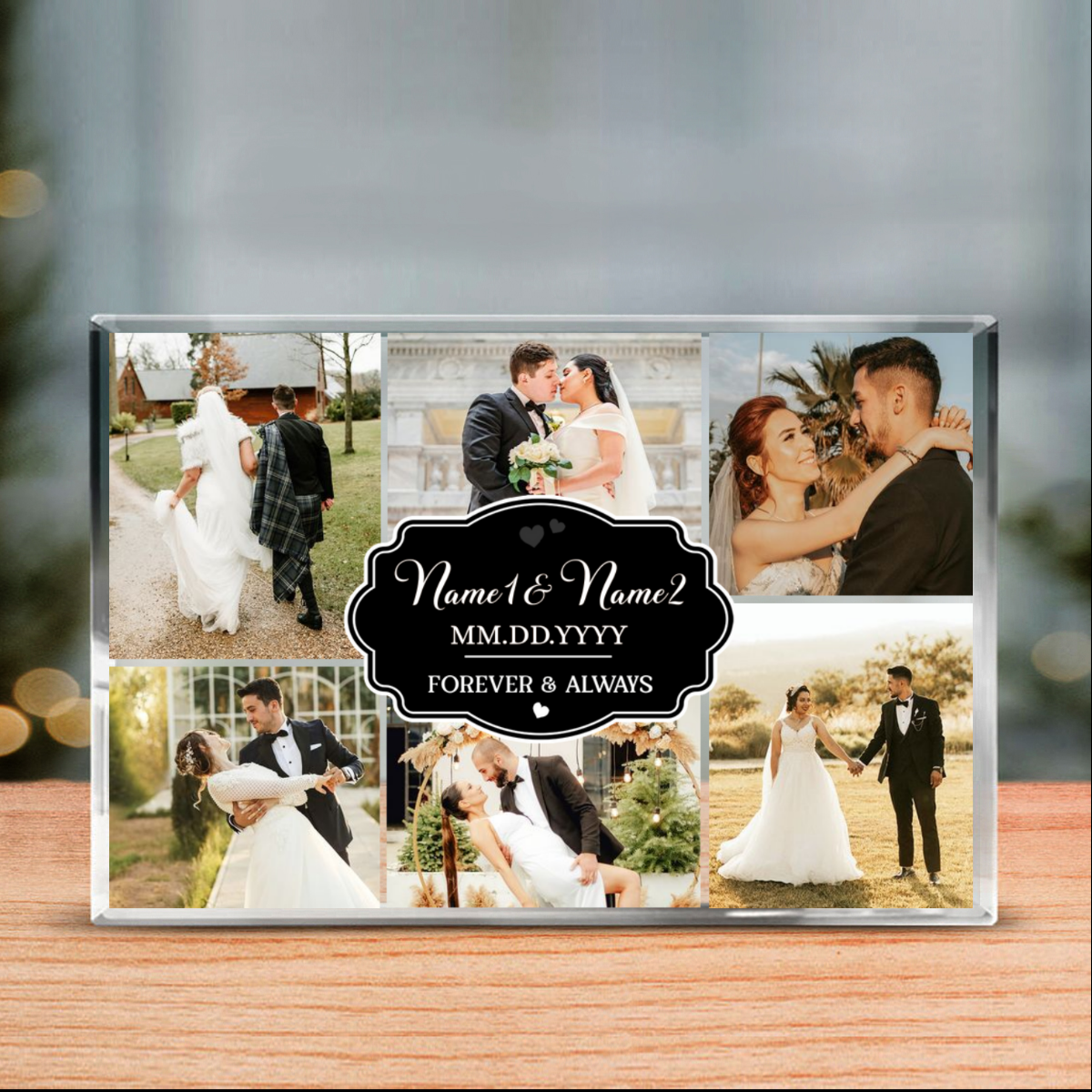 Custom Photo Keepsake Gift For Couple, Personalized Photo Collage ...