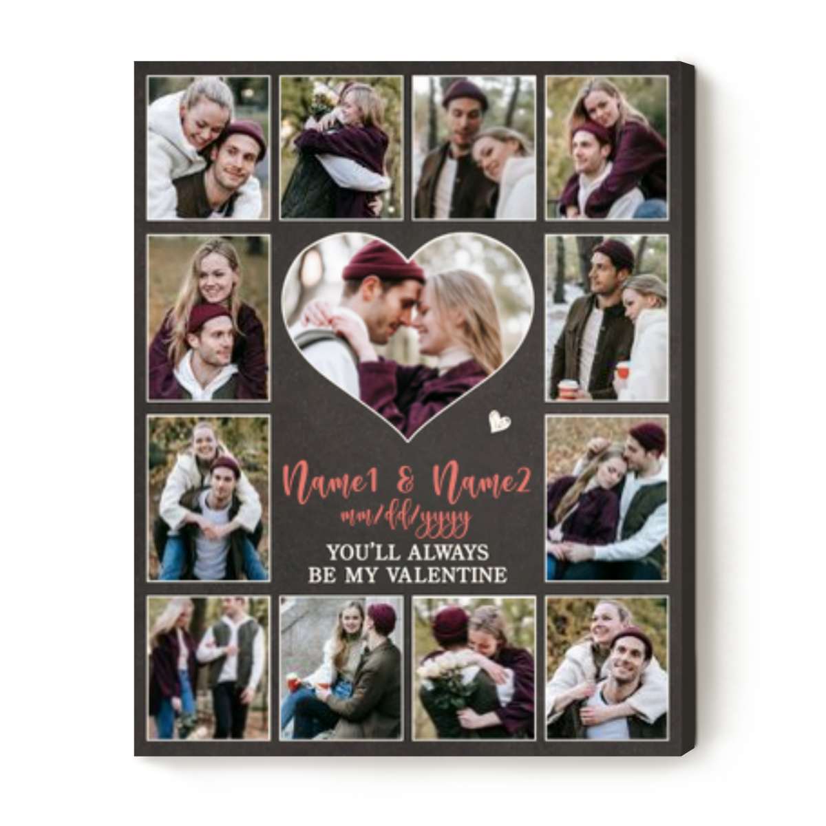 Personalized Couple Photo Collage Print, Couple Photo Collage Gift ...