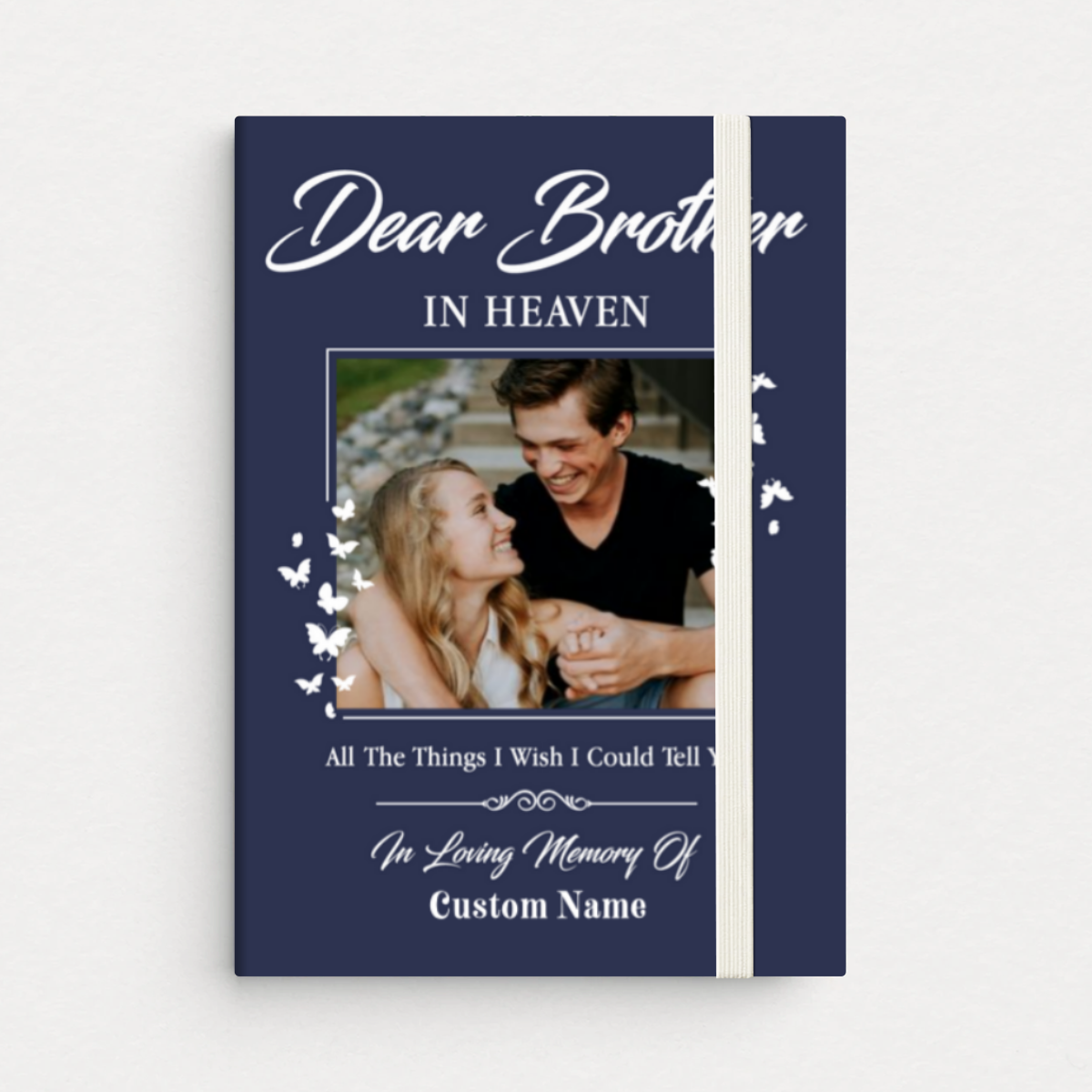 Brother Remembrance Photo Note Book, Personalized Grief Notebook Gift ...