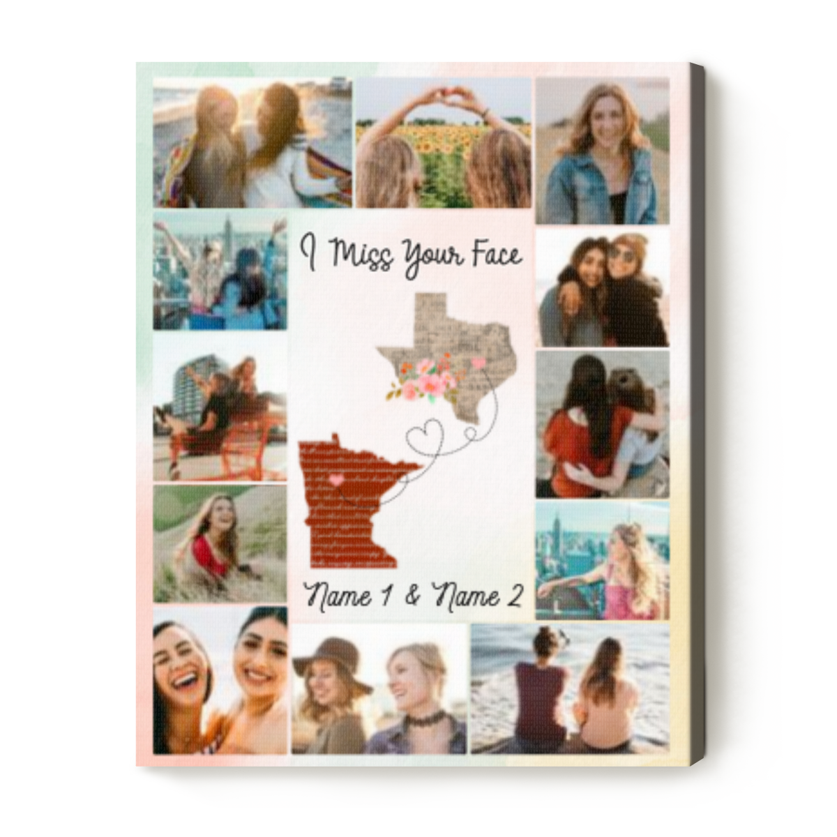 Long Distance State To State Gift, Personalized Long Distance ...