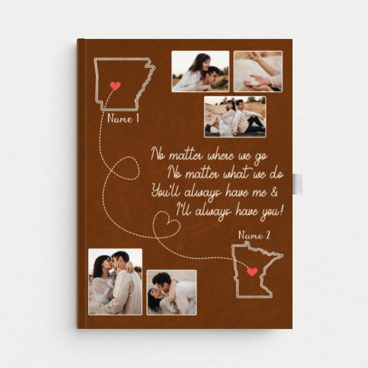 Custom Long Distance Relationship Journal, Valentine's Day LDR Gift ...