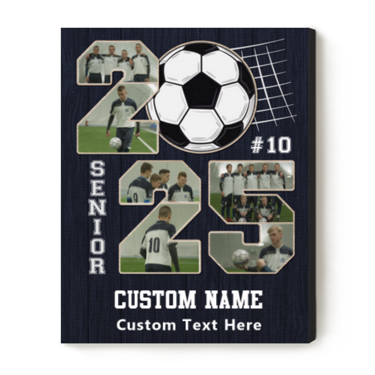 Senior 2025 Soccer Photo Collage Canvas, 2025 Year Soccer Photo Gift ...