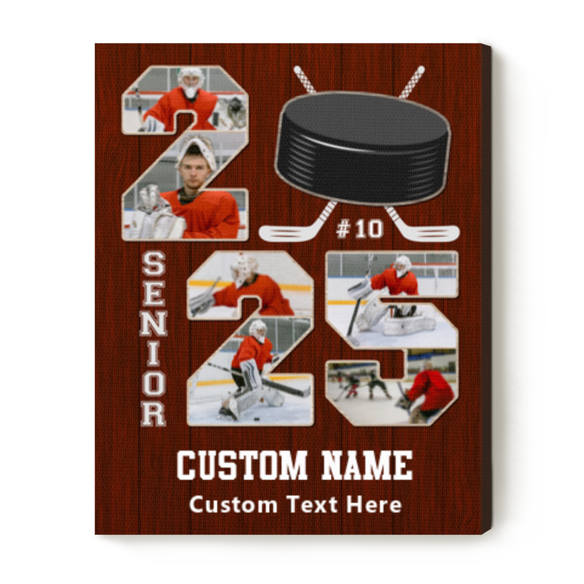 Senior 2025 Hockey Photo Collage Canvas, Hockey Senior Night 2025 Gifts ...