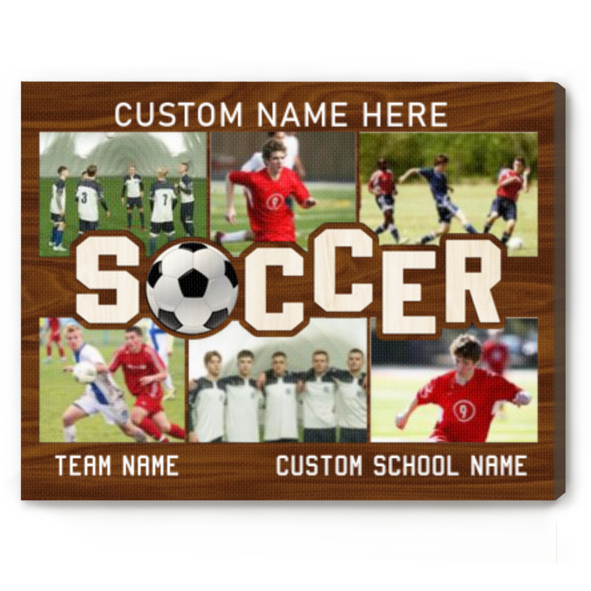 Soccer Custom Picture Collage Canvas, Personalized Soccer Gifts, Soccer ...