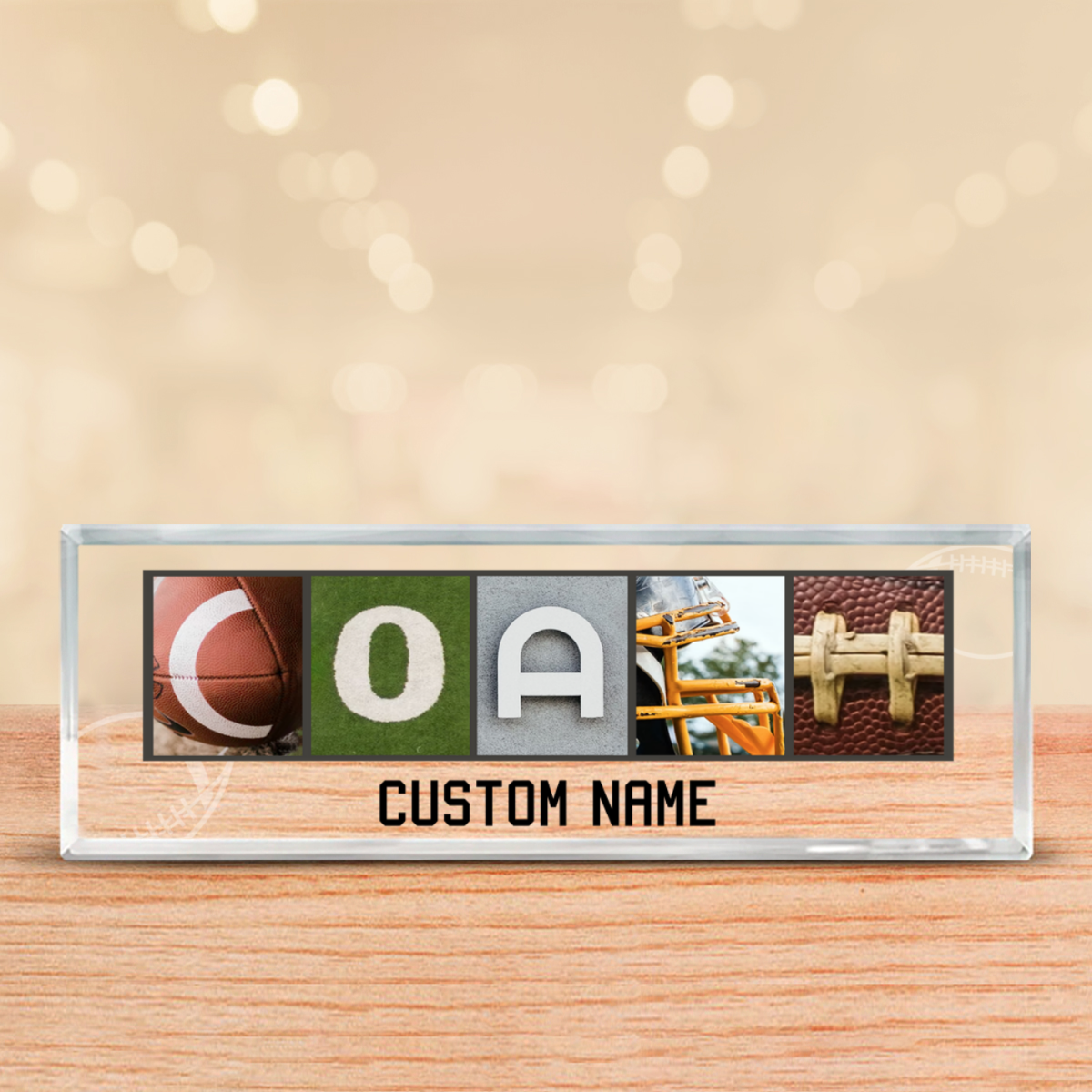 Personalized Football Coach Desk Plate, Football Acrylic Plaques For ...
