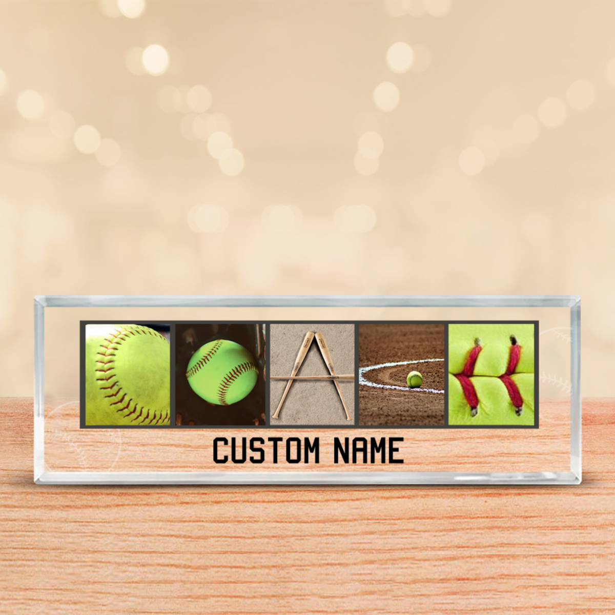 Personalized Softball Coach Desk Plate, Softball Acrylic Plaques For ...