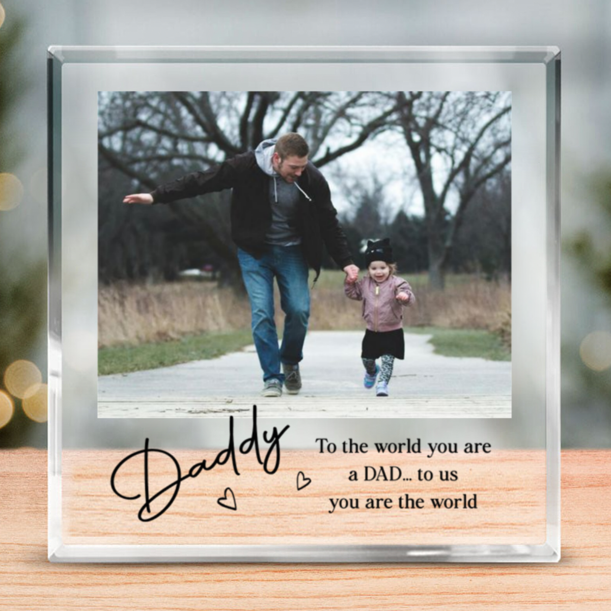 Daddy Personalized Picture Acrylic Block, Fathers Day Gift For Daddy ...