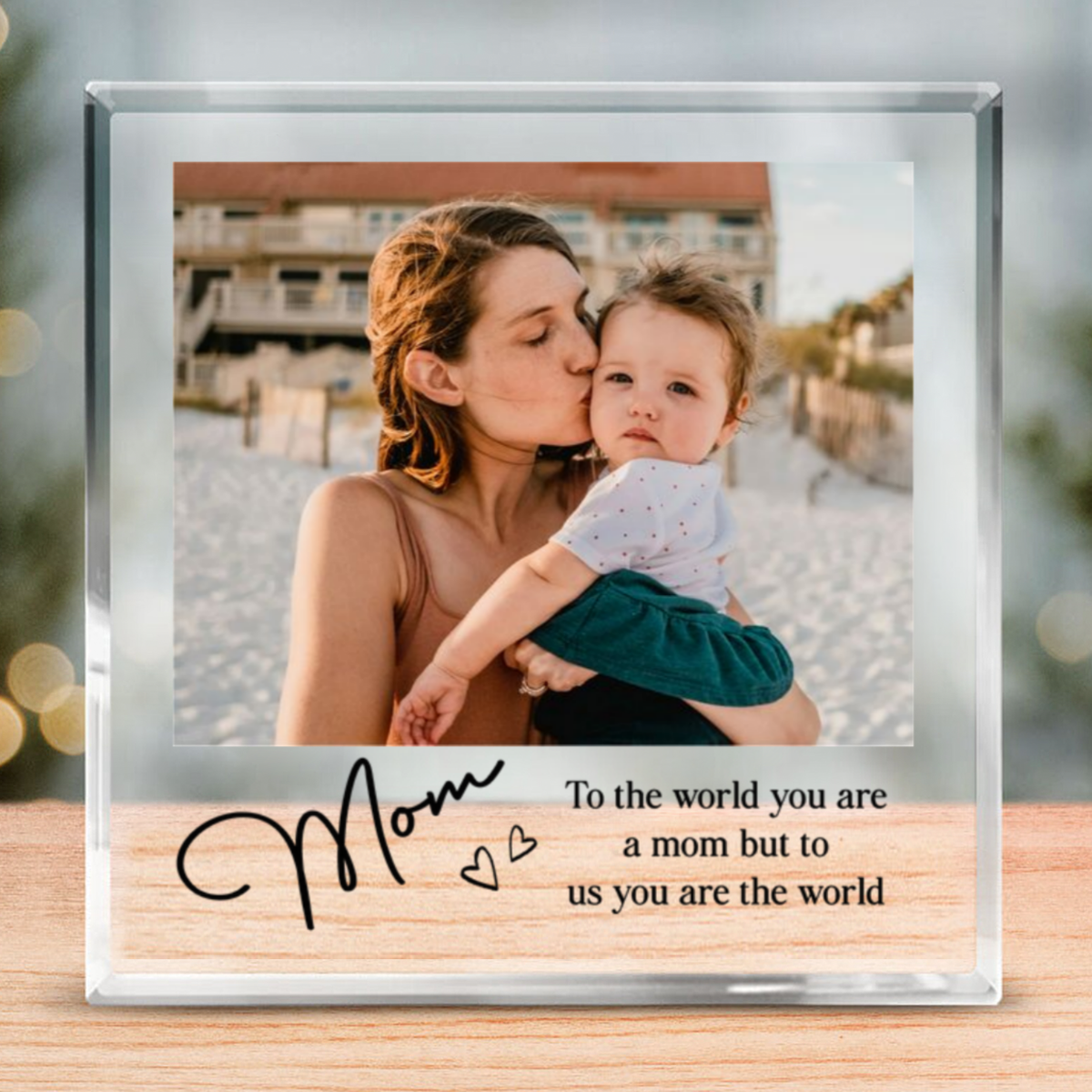 Mom Personalized Picture Acrylic Block, Mother’s Day Acrylic Picture ...