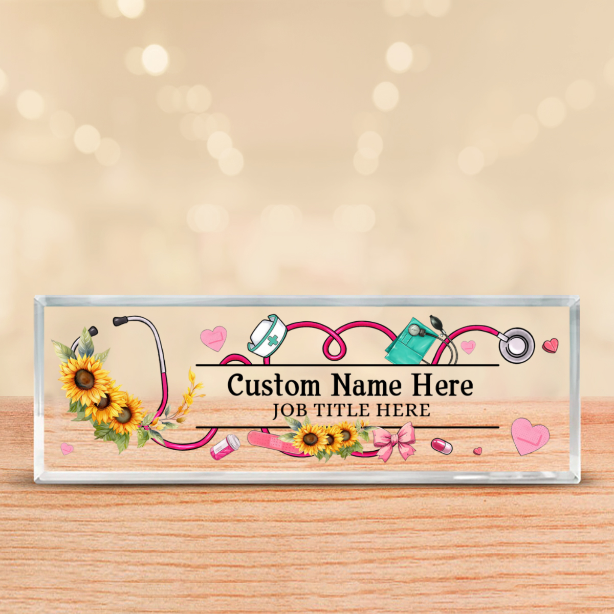 Custom Nurse Name Plate For Desk, Office Name Sign For RN, Medical ...